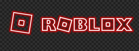 HD Roblox Horizontal Red Neon Text Logo With Symbol Sign Icon PNG Citypng