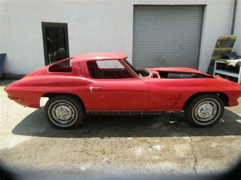 1963 CORVETTE SPLIT WINDOW SPORT COUPE PROJECT CAR 327 250 4 SPEED 78K