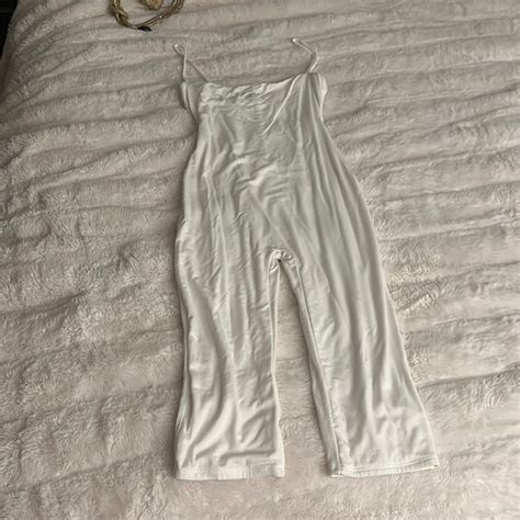 Naked Wardrobe Pants Jumpsuits Naked Wardrobe Jumpsuit In White
