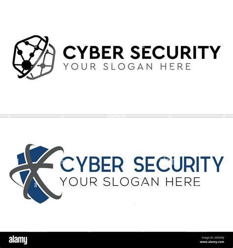 Cyber Security Technology Logo Design Stock Vector Image Art Alamy