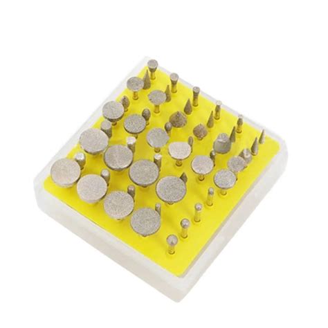 50PCS Diamond Coated Rotary Grinding Grinder Head Burr Kits Set Grit 1