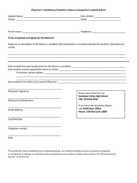 Fillable Online Physician S Certificate Of Student S Illness Or