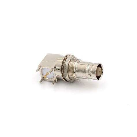 RF Coaxial Connector BNC Female Socket Bulkhead Right Angle PCB Mount