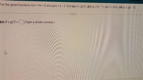 Solved For The Given Functions F X X And G X X Find Chegg