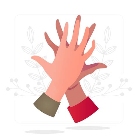 Premium Vector High Five Hands Concept Illustration