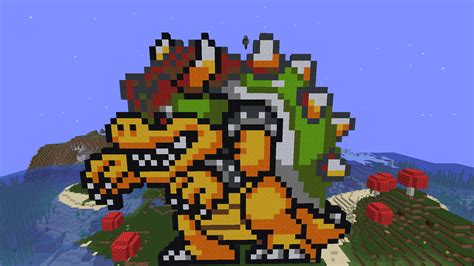 I Made A Bowser Pixel Art Sorry If Its Bad R Minecraft