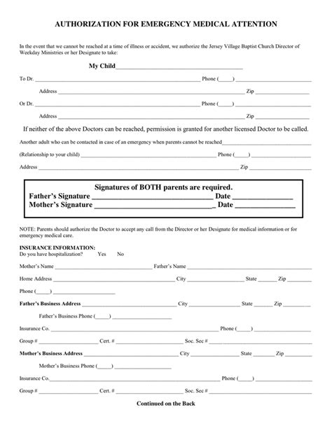 General Printable Medical History Form Template