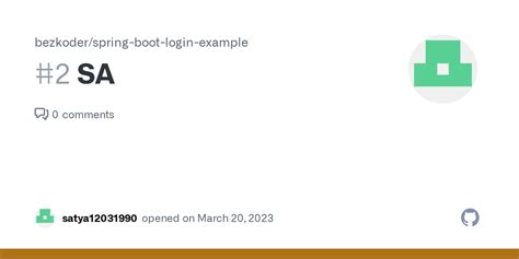 Sa Issue Bezkoder Spring Boot Login Example Github