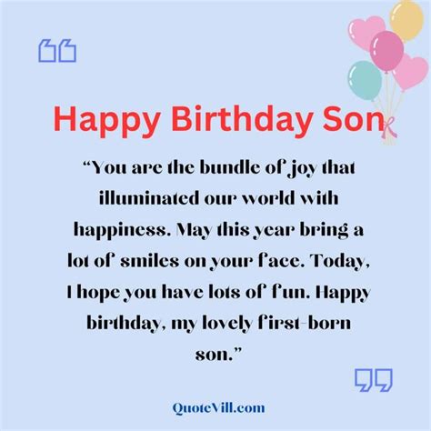 50 Cute Sweet Birthday Wishes For First Born Son