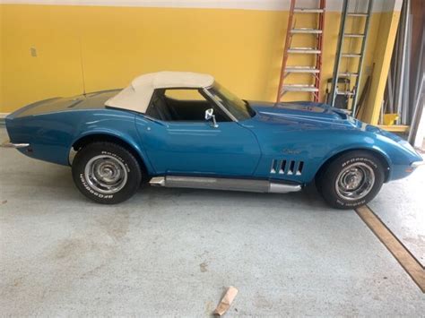 1969 Chevrolet Corvette 427 L68 Convertible Blue RWD Manual For Sale