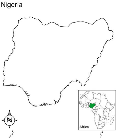 Map Of Nigeria Coloring Pages Coloring Cool