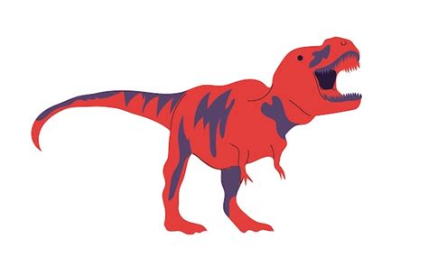 Tyrannosaurus rex vector ilustración aislada sobre fondo blanco