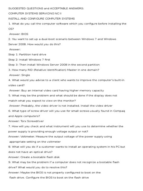 css nc ii reviewer possible questions and answers pdf booting bios