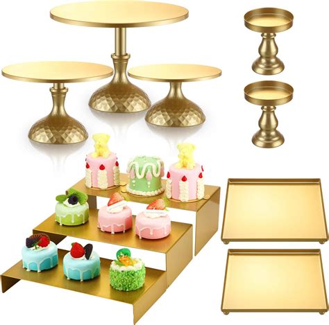 Amazon Suclain 3 Tier Serving Stand And Platters Set 2 Pcs Gold