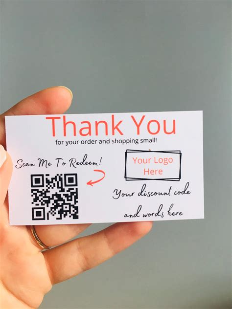 Custom Qr Code Thank You For Your Order Printable Business Off