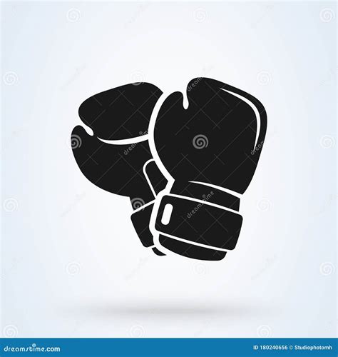 Icono De Guantes De Boxeo Vectorial Equipo Deportivo Ilustración