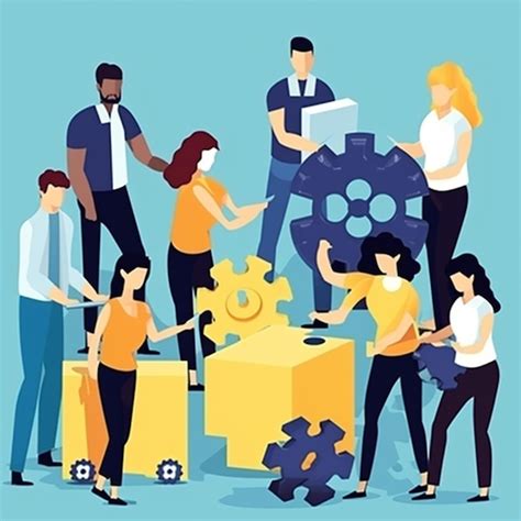 El Concepto De Trabajo En Equipo Exitoso Con Muchas Personas Foto