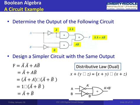 PPT CEC 220 Digital Circuit Design Boolean Algebra PowerPoint