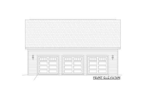 3 Car Detached Garage Plan With Guest Room Bath And Loft 68706VR