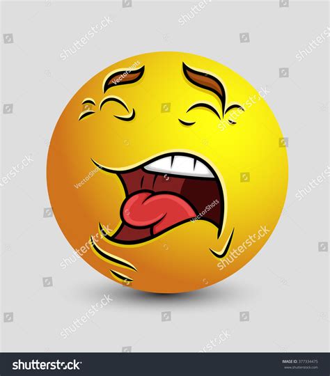 Screaming Emoji Smiley Emoticon Vector De Stock Libre De Regalías 377334475 Shutterstock