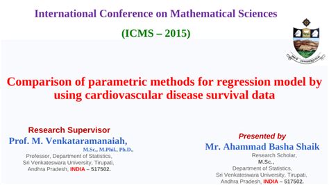 pdf comparison of parametric methods for regression model by using cardiovascular disease
