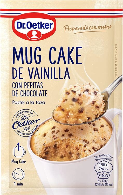 DR OETKER Mug Cake Vainilla Con Pepitas De Chocolate Preparado Para