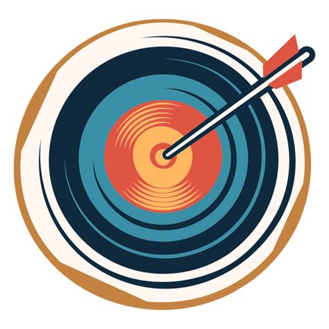 Design PNG E SVG De Alvo De Tiro Arco Uma Flecha Para Camisetas