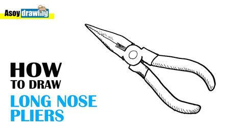 How To Draw Long Nose Pliers YouTube