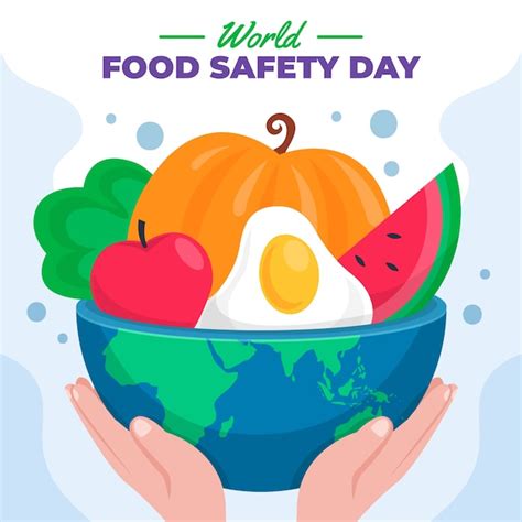Ilustración plana del día mundial de la seguridad alimentaria Vector