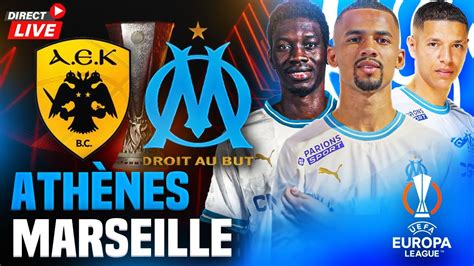AEK ATHENES MARSEILLE VICTOIRE PRECIEUSE BUT DE MBEMBA ET SARR