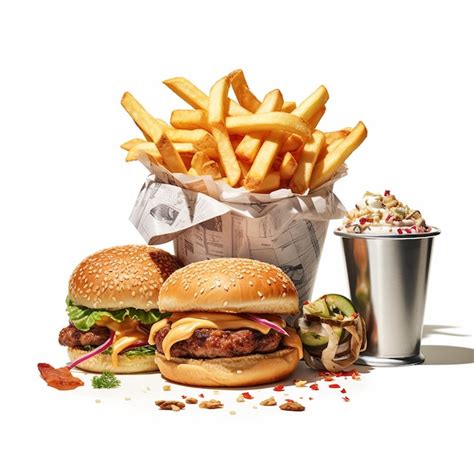 Premium AI Image Burger Fries And Coke On The Restaurant Wooden Table