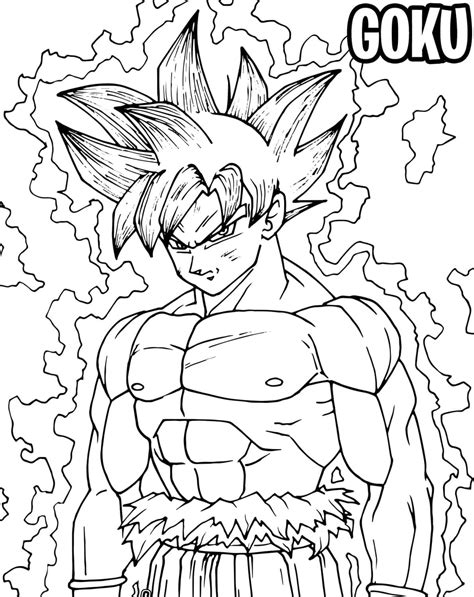 Dibujos De Goku Ultra Instinto Gratis Para Colorear Para Colorear