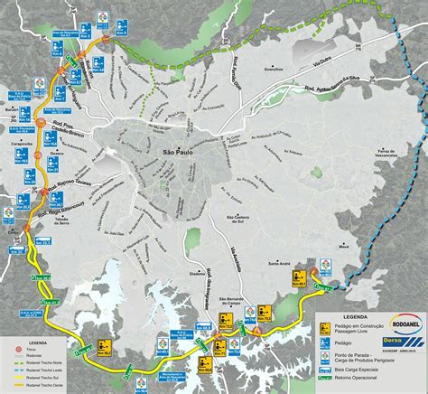 Mapa do Rodoanel Mário Covas SP 21 Rodoanel org