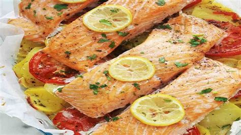 Pavés de saumon et pommes de terre au four Excellent plat La