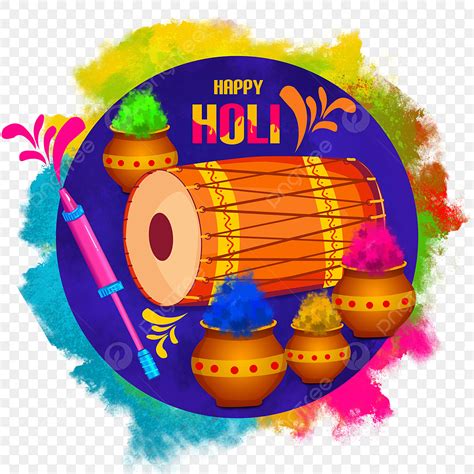 Holi Colour Splash White Transparent Happy Holi Colourful Splash Holi