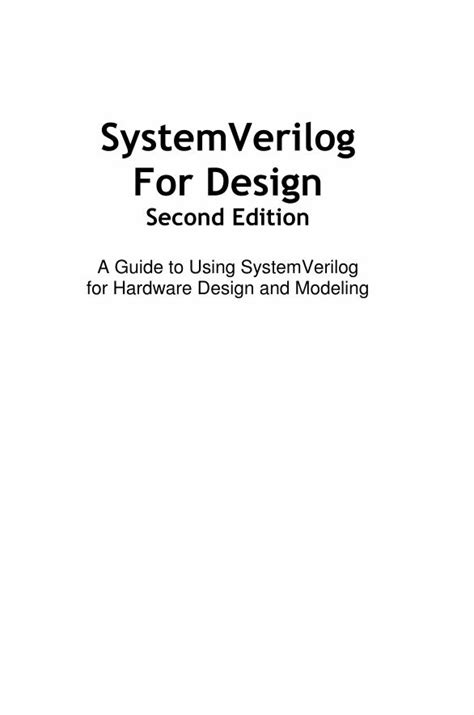 pdf systemverilog for design dokumen tips