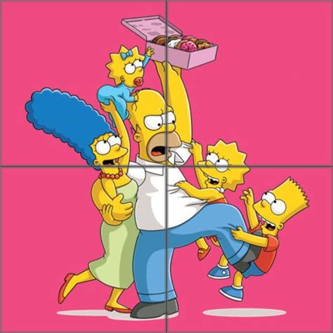 Mosaico Azulejos 40x40 Cm Os Simpsons Modelo 3 Elo7