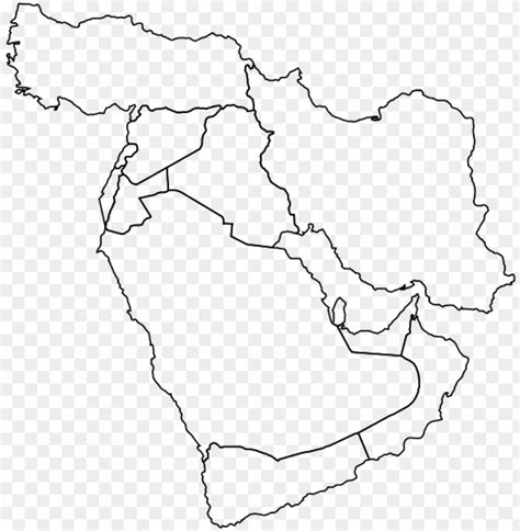 Middle East Map Blank Png
