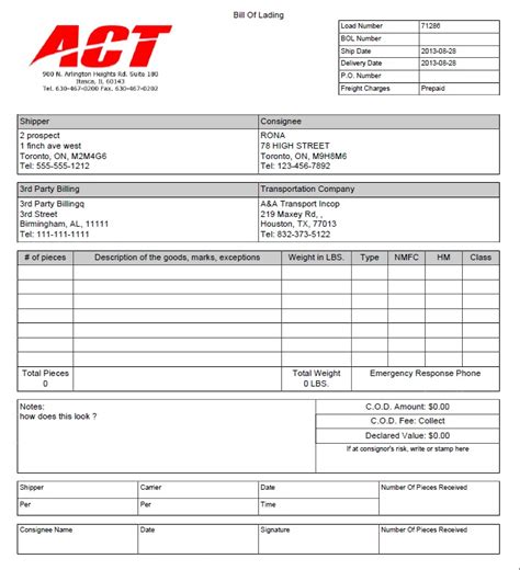 Printable Rate Confirmation Template Printable Calendars AT A GLANCE