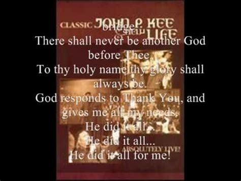 Thank You Lord He Did It All Feat John P Kee Live The New