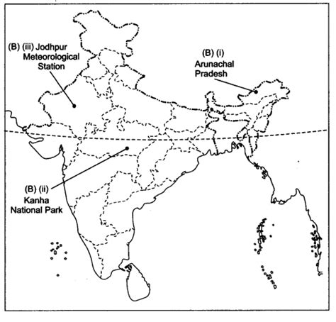 Locate And Label The Following On The Given Map CBSE Class 9 Social