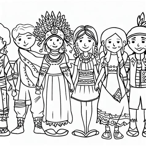Desenhos De Etnias 1 Para Colorir E Imprimir ColorirOnline