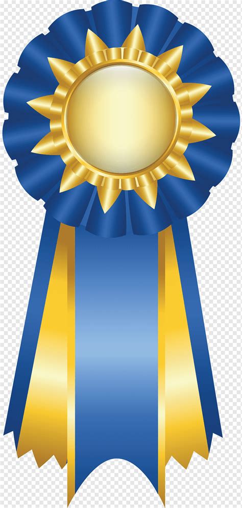 Flower Background Ribbon Award Prize Award Medal Trophy Yellow