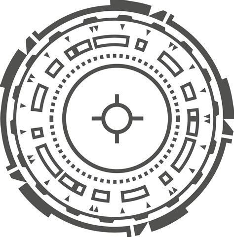HUD Futuristic Element Abstract Optical Aim Circle Geometric Shapes