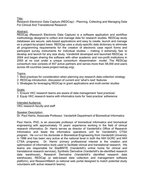 research electronic data capture redcap