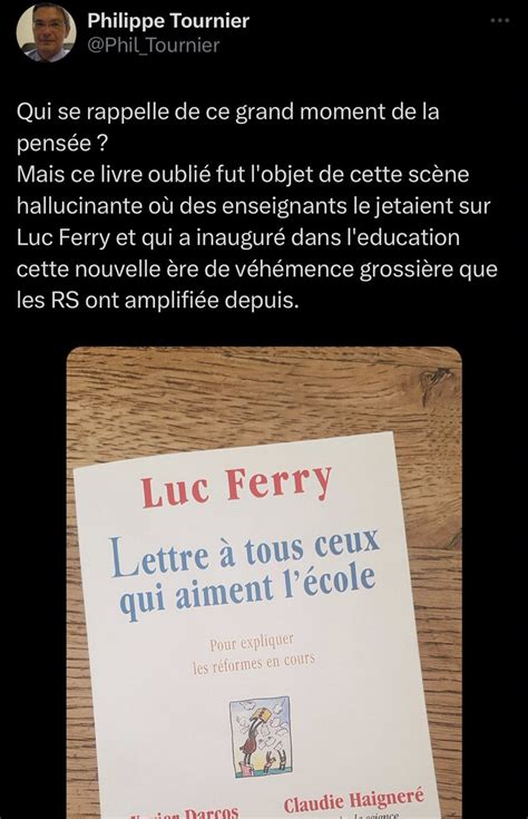 Denis Colombi On Twitter On Se Souvient Luc Ferry Lun Des
