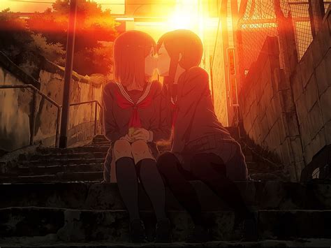 Liseli Kızlar Lezbiyenler 1600x1200 lezbiyenler anime HD duvar kağıdı