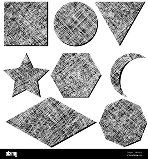 Geometric Stripes Over White Background Abstract Art Illustration