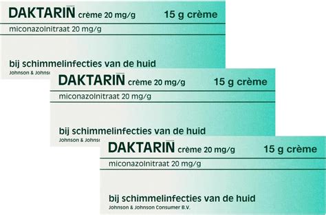 Daktarin Crème Miconazolnitraat 20 mg g 3 x 15 gram bol