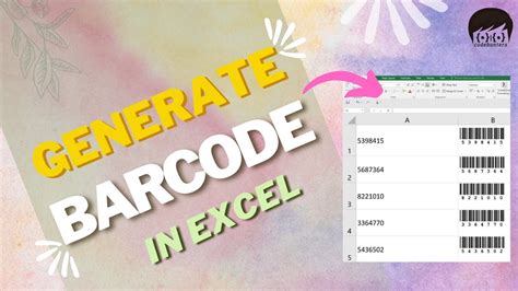 How To Generate Barcode In Excel How To Create Barcode In Excel YouTube